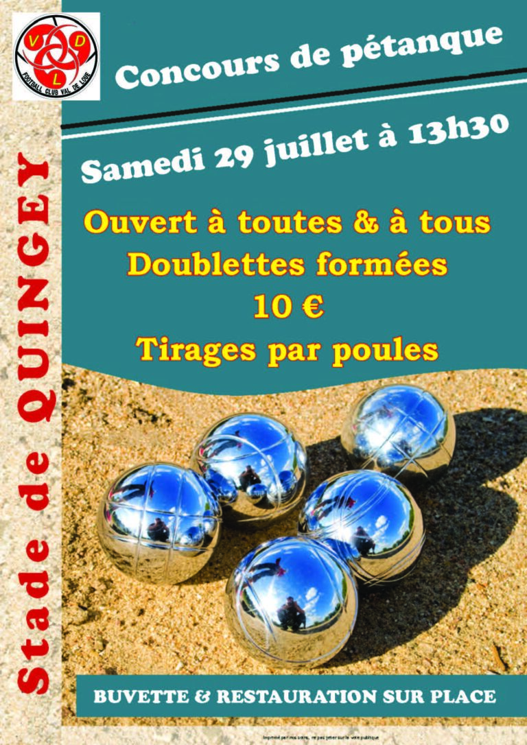 affiche concours petanque - Quingey